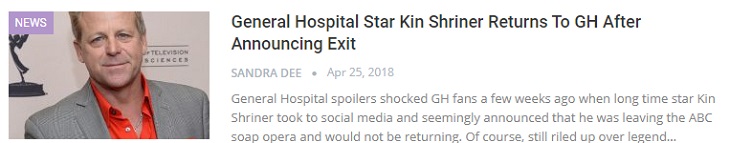 Soap Alum Brian Gaskill Heading To GH?