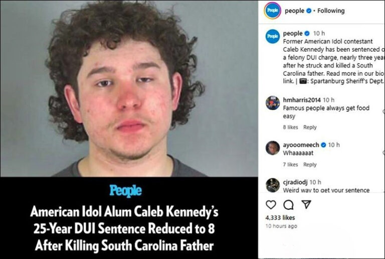 'American Idol' Alum Caleb Kennedy Sentenced For DUI Death - Soap Opera Spy