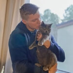 Hunter Brown With Garrison's Cat - Catthew - Instagram - Soap Opera Spy