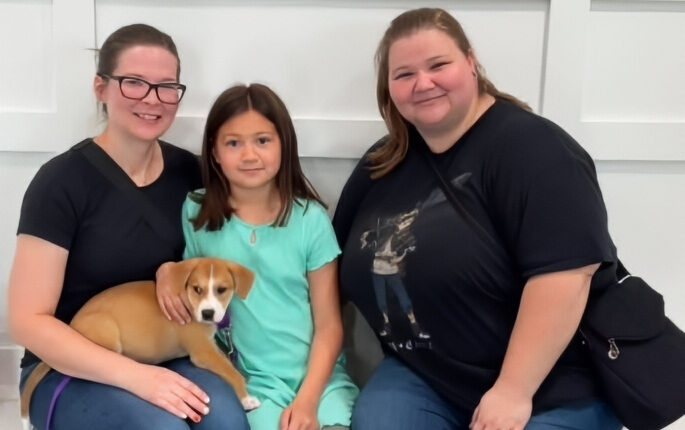 Nicole Nafziger With May, Her Sister, Becky and An Adopted Pup - Via ...